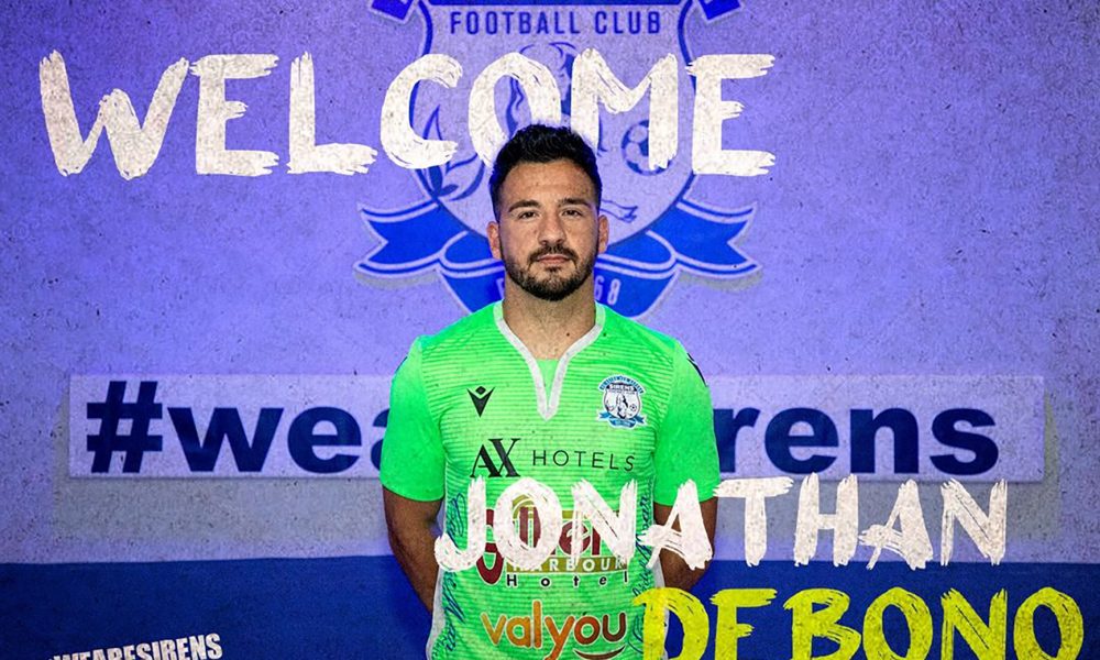Goalkeeper Jonathan Debono heads to Sirens FC