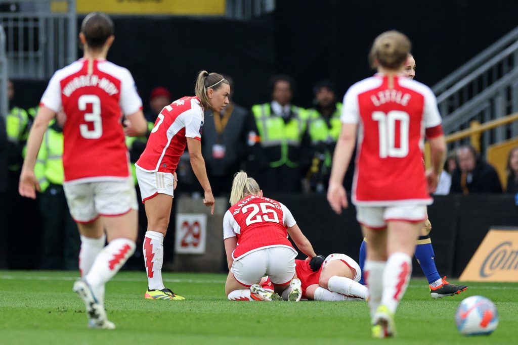 Maanum in stable condition after Arsenal Women’s star collapses